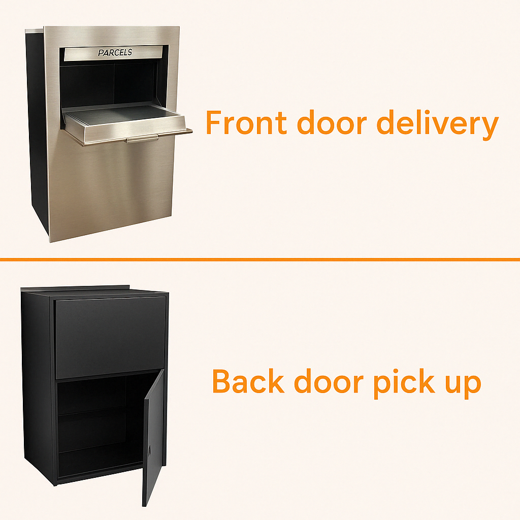 Stainless Steel Front & Rear Access Parcel Drop Box – Mango Bath